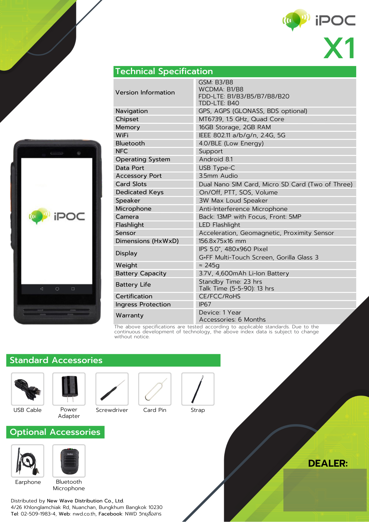 iPOC – X1 – New Wave Distribution ผู้ผลิต นำเข้า และจัดจำหน่ายวิทยุสื่อสารยุคใหม่