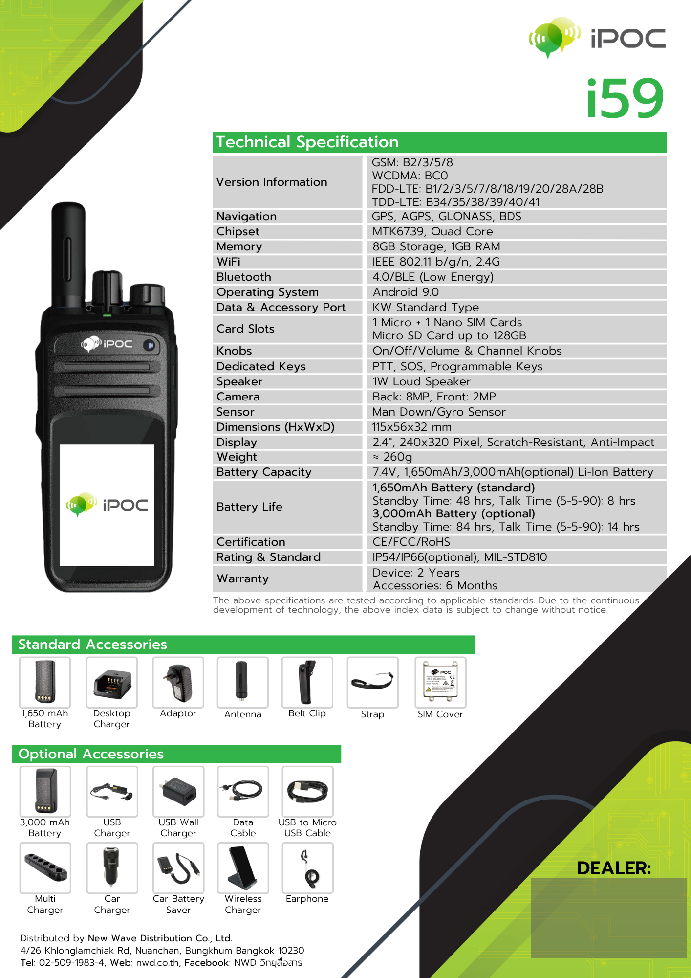 iPOC – i59 – New Wave Distribution ผู้ผลิต นำเข้า และจัดจำหน่ายวิทยุสื่อสารยุคใหม่